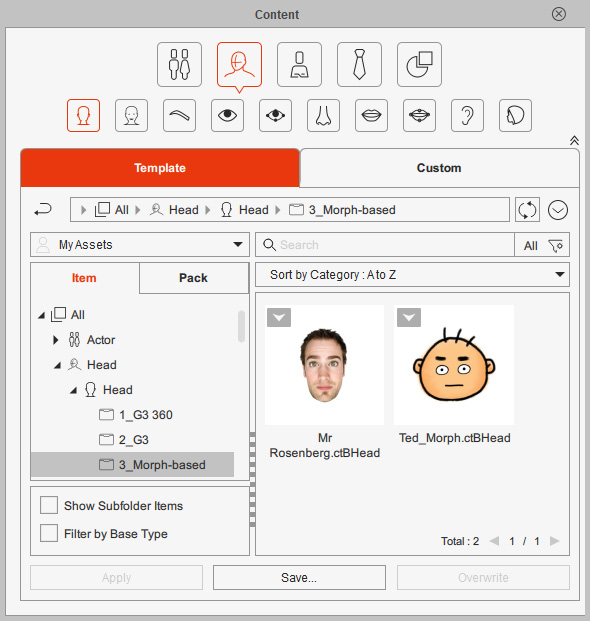 Applying 360 Head from Content Manager