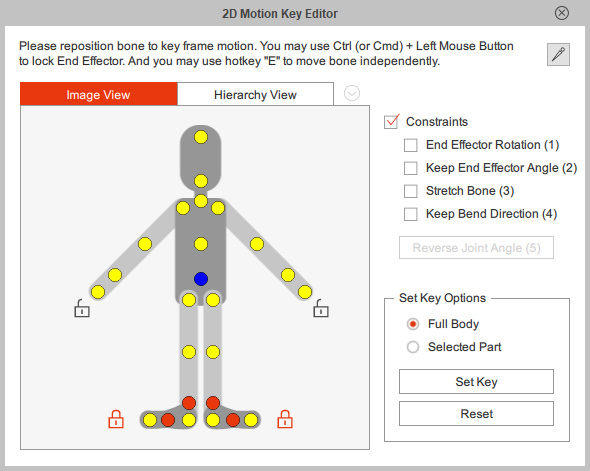Setting Motion Keys for G3, G3 360 and Free Bone Characters