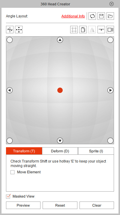 4 Angle Points Settings for 360 Head