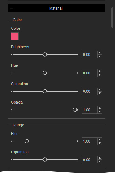 Settings in Appearance Editor - Lip Makeup