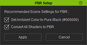 Turning on PBR Color Space for the Entire Project