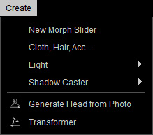 Main Menu - Create