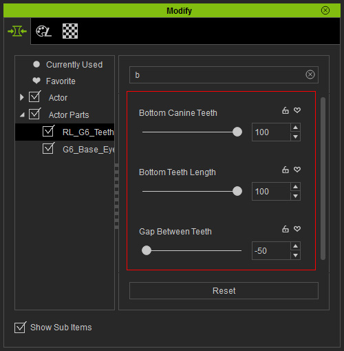 Resetting Values