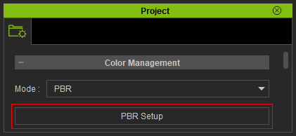 Turning on PBR Color Space for the Entire Project