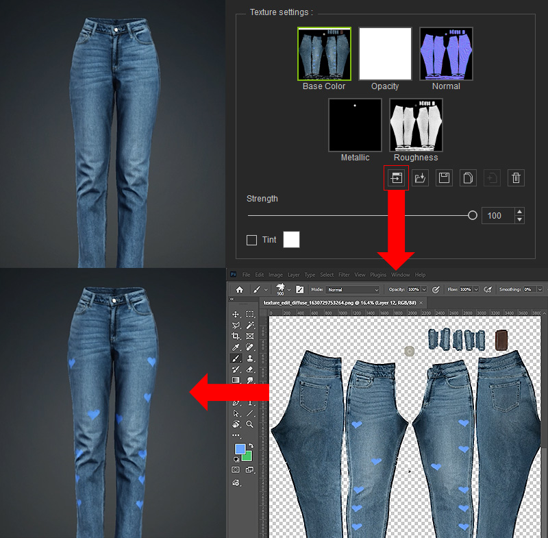 Specifying Image Resolution and Texture Editor