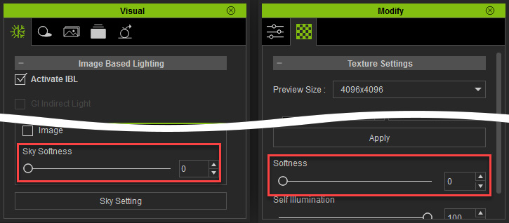 Adjusting Sky Settings in IBL Section