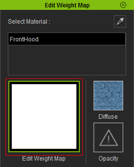 Displaying Desired Material for Applying Weight Map