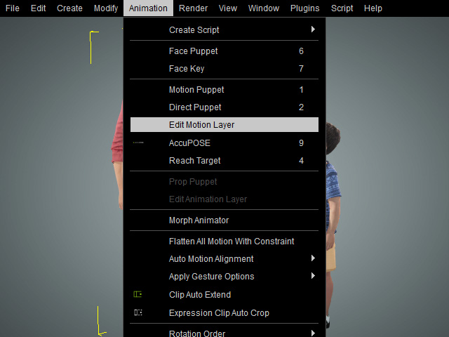 Selection for Edit Motion Layer panel