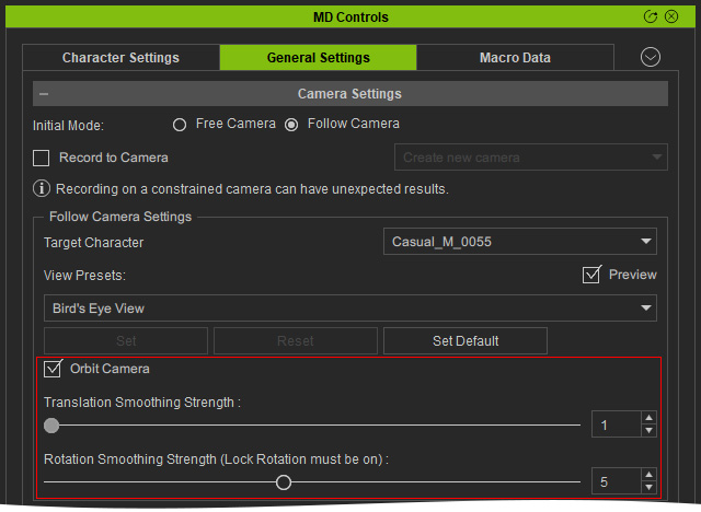 How to smooth follow camera animations