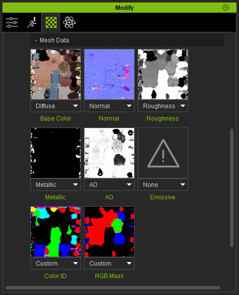Substance Settings of Material Modifier