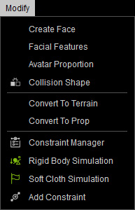 Main Menu - Modify