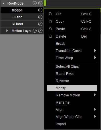 Modifying and Fixing Motions
