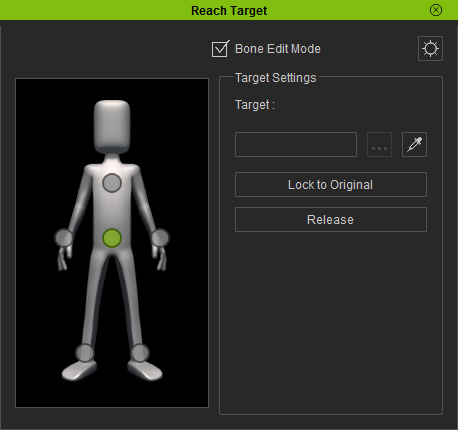 Using the Reach Target Panel