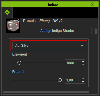 Using NK Data via Phong NK Preset