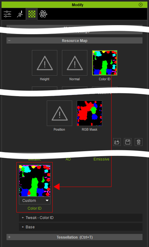 Settings for Color ID Mask Layer