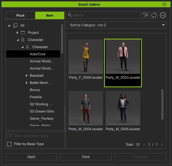 Downloading ActorCore Characters