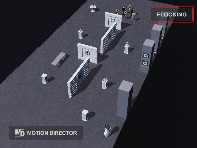 How to maintain crowd formation with flock mode
