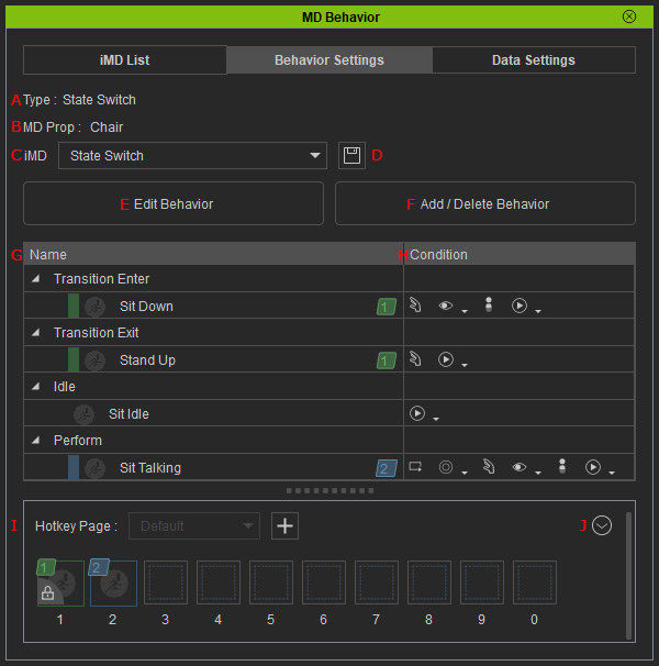 MD Behavior - Behavior Settings