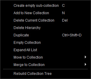Introduction for right-click menu of collections