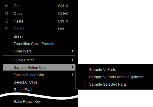 Clip Sampling Options