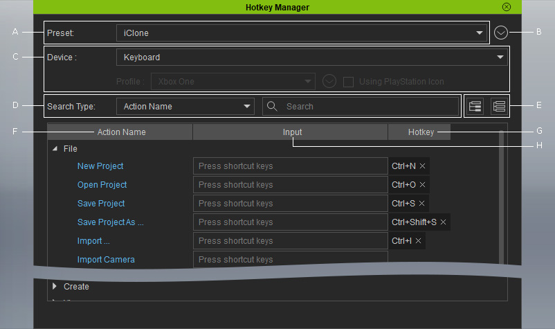 User Interface Introduction for Hotkey Manager