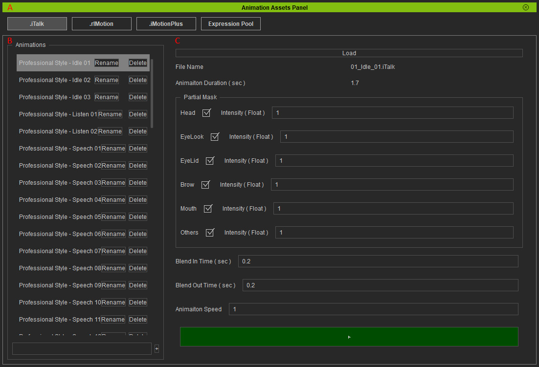 Managing Animation Assets