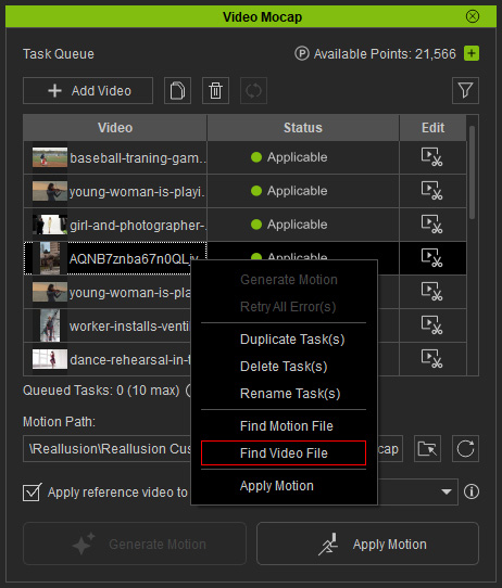 Creating Reference Video